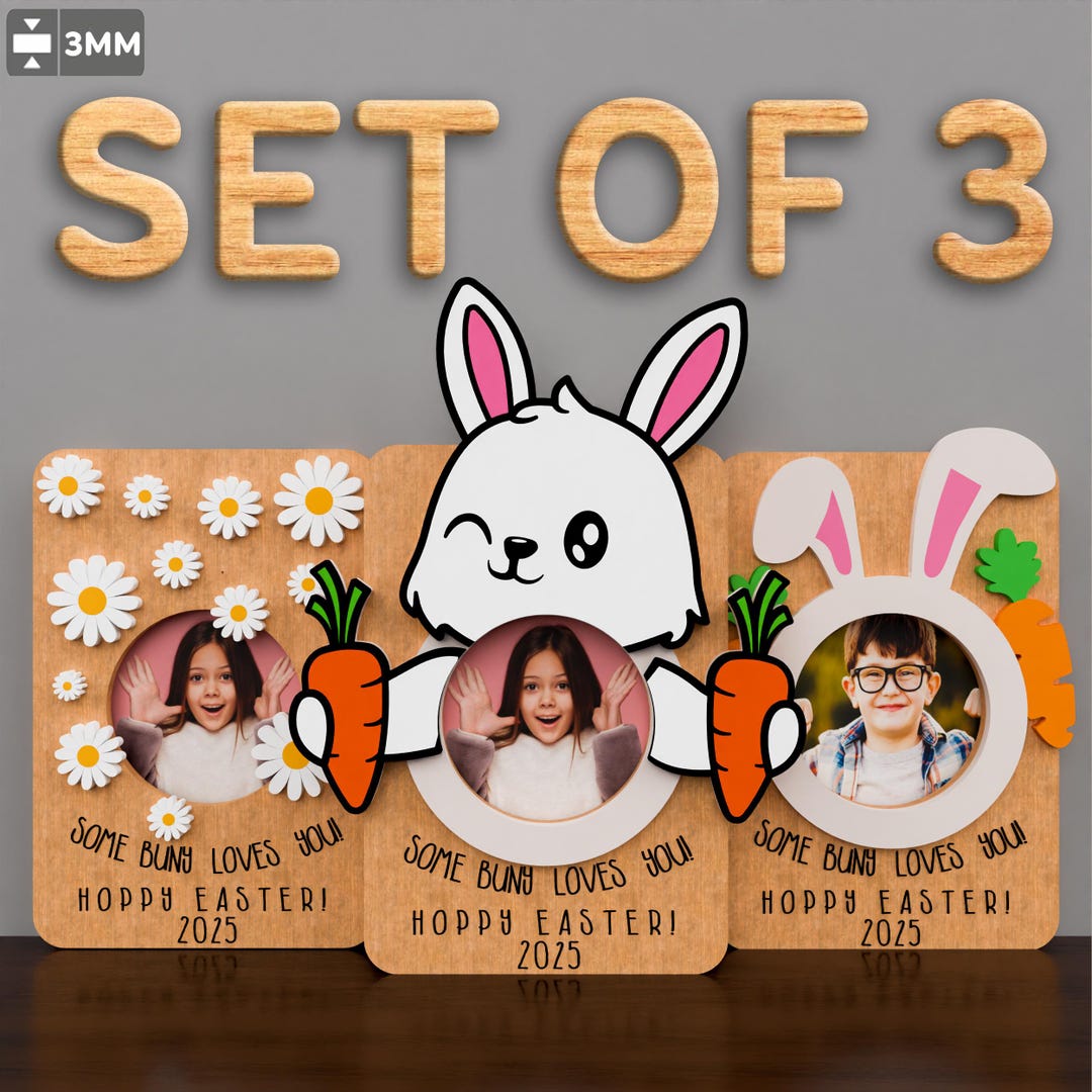 Easter Photo Frame Laser Cut File, Kids Easter Keepsake Svg, Easter ...