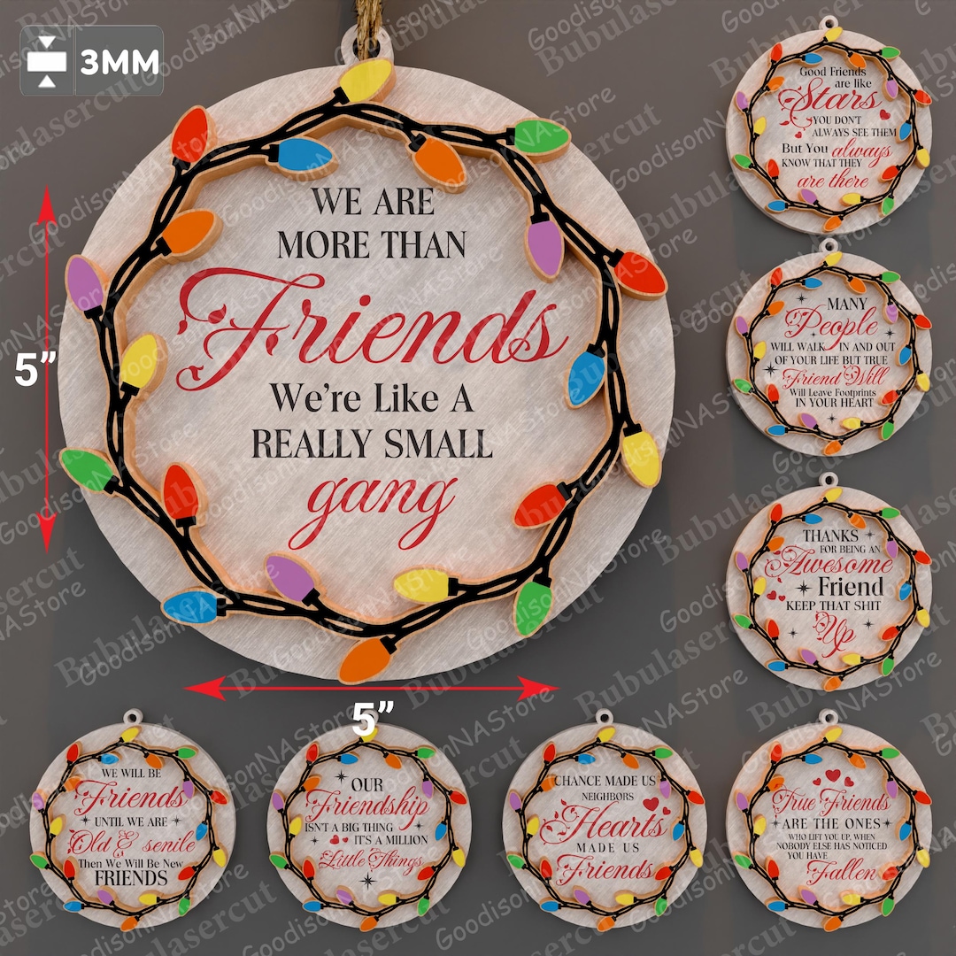Friendship Christmas Ornament Svg, Best Friend Christmas Ornament ...