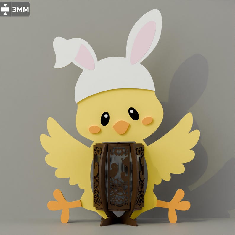 Pack 4 Easter Lantern Laser Cut File | Easter Lamp Candle Holder Happy ...