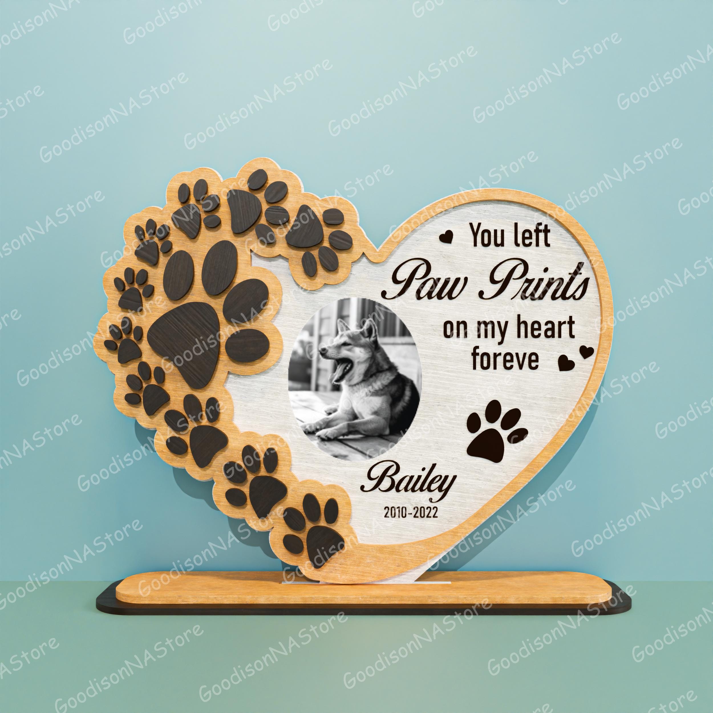 Personalized Pet Memorial Sign Set of 6, Dog Cat Loss Remembrance ...