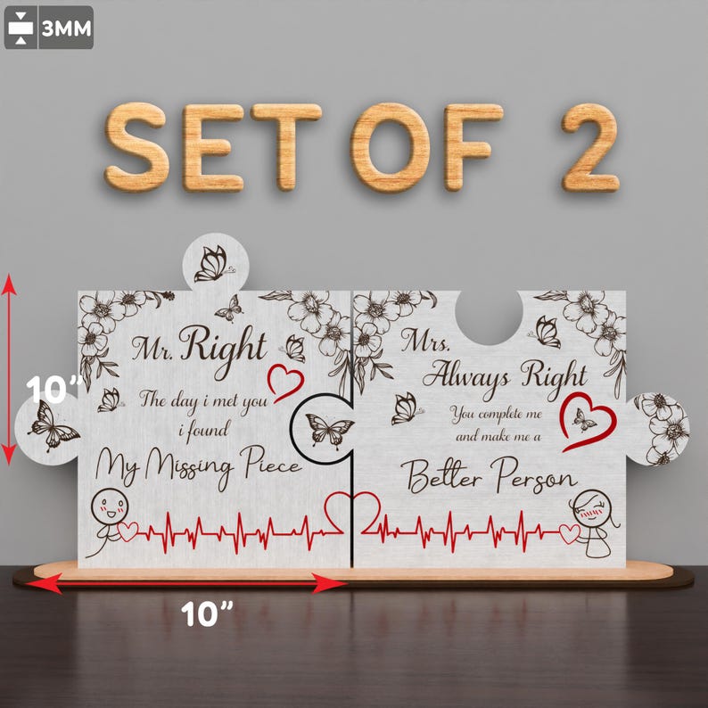 Personalized Valentine Piece Sign Svg, Missing Piece Sign, Valentine ...