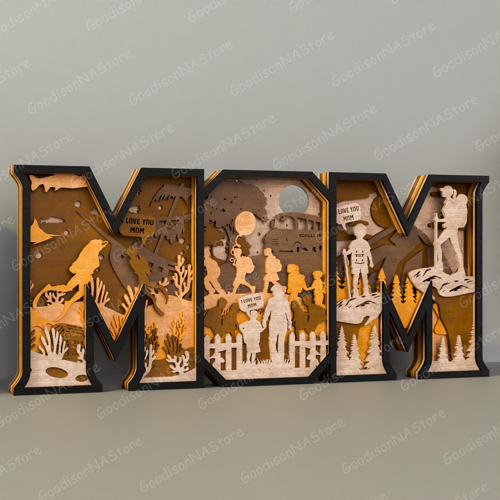 Mother's Day Multilayers Laser Cut File| Mother's Day Gift for Mom ...