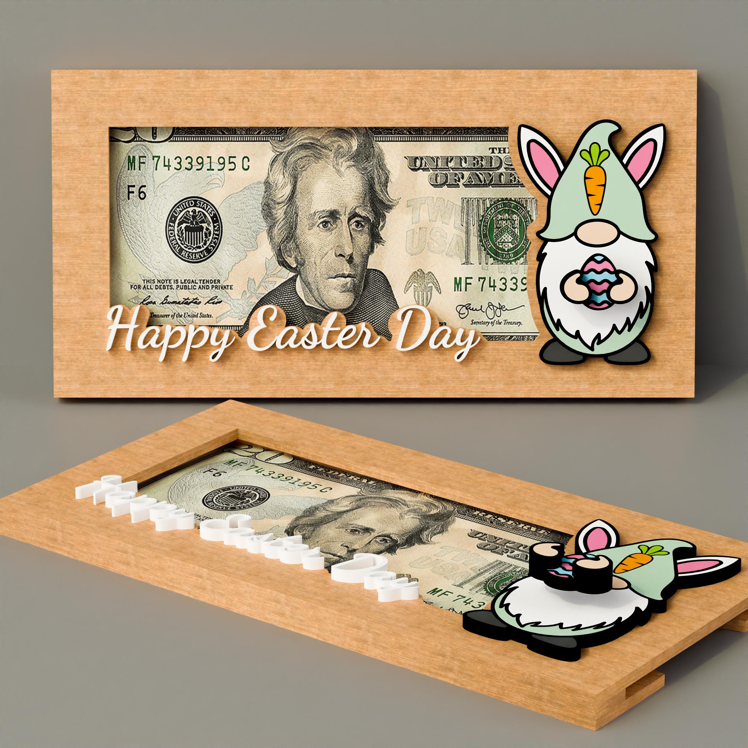 Easter Money Holder Laser Cut File | Easter Bunny Money Gift Easter ...