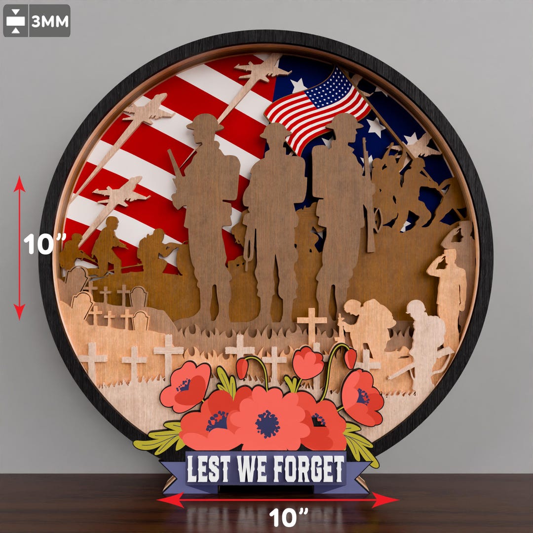 Lest We Forget SVG, Remembrance Day Poppies Svg, Memorial Day, Soldiers ...