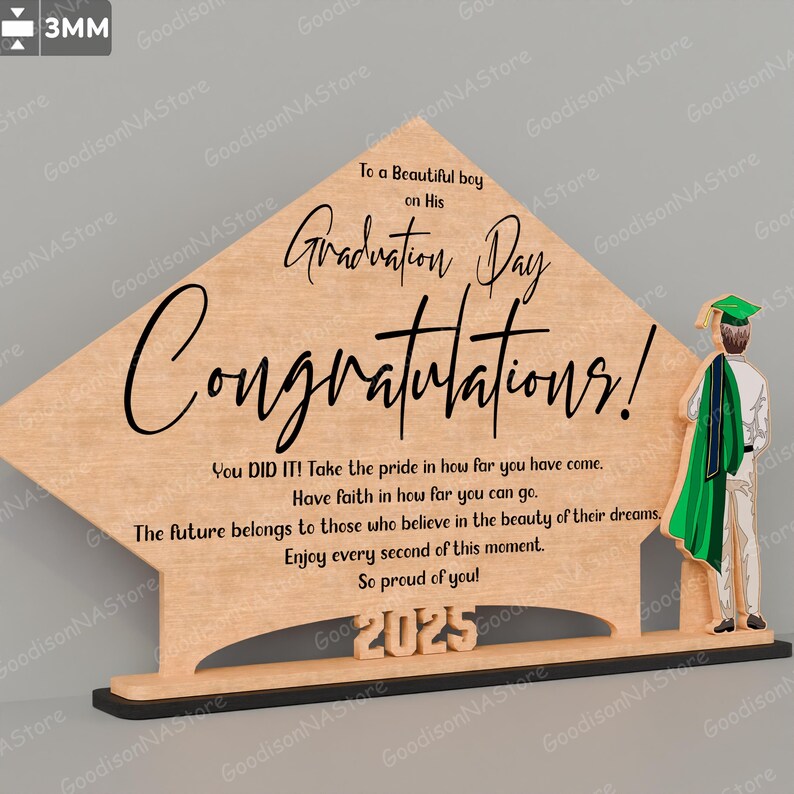 Graduation Day Sign SVG Bundle | Boy and Girl Congrats Standee 2025 ...
