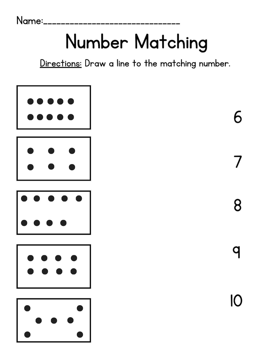 Pre-k Number Packet, Pre-k Numbers 6-10, Pre-k Counting Worksheet, Pre ...