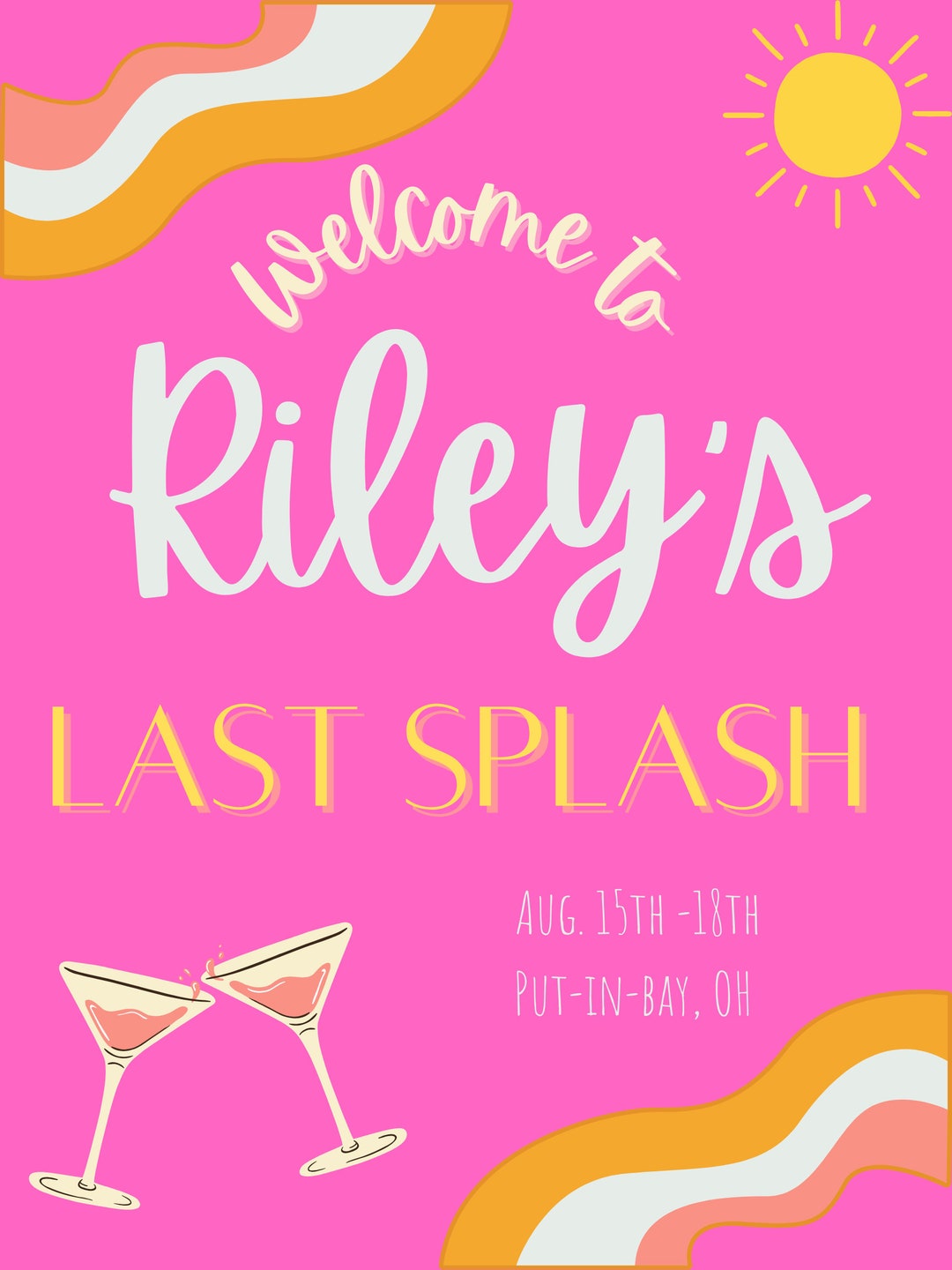 LAST SPLASH Bach Party Itinerary Card - Etsy