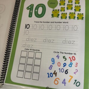 Mi Libro De Números Spanish Numbers Números 1-10 Math Preschool ...