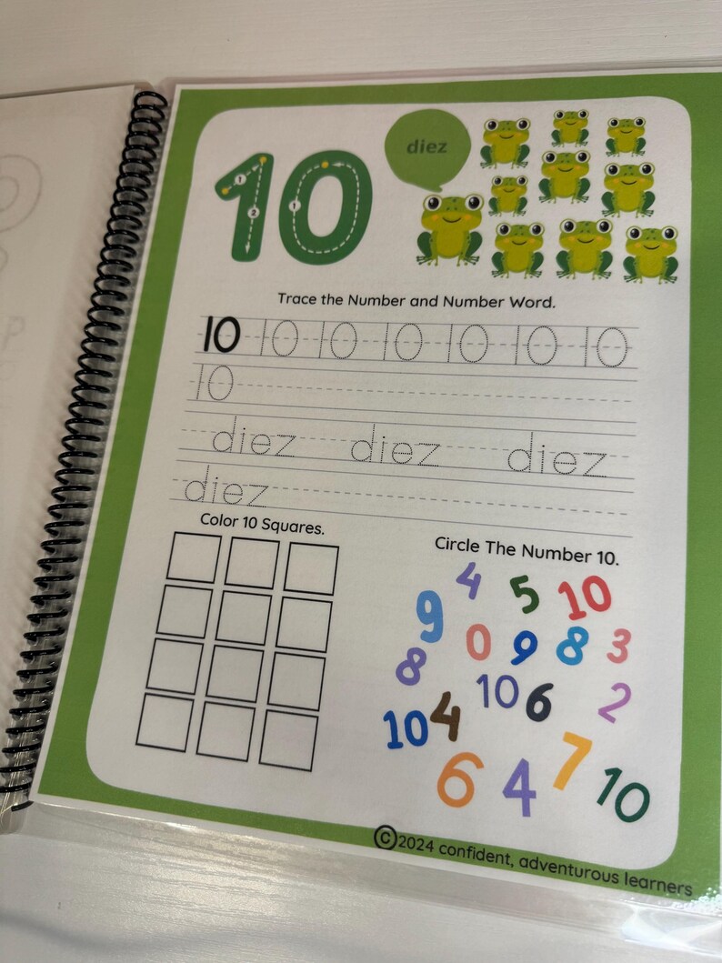 Mi Libro De Números Spanish Numbers Números 1-10 Math Preschool ...