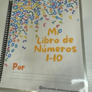 Mi Libro De Números Spanish Numbers Números 1-10 Math Preschool ...