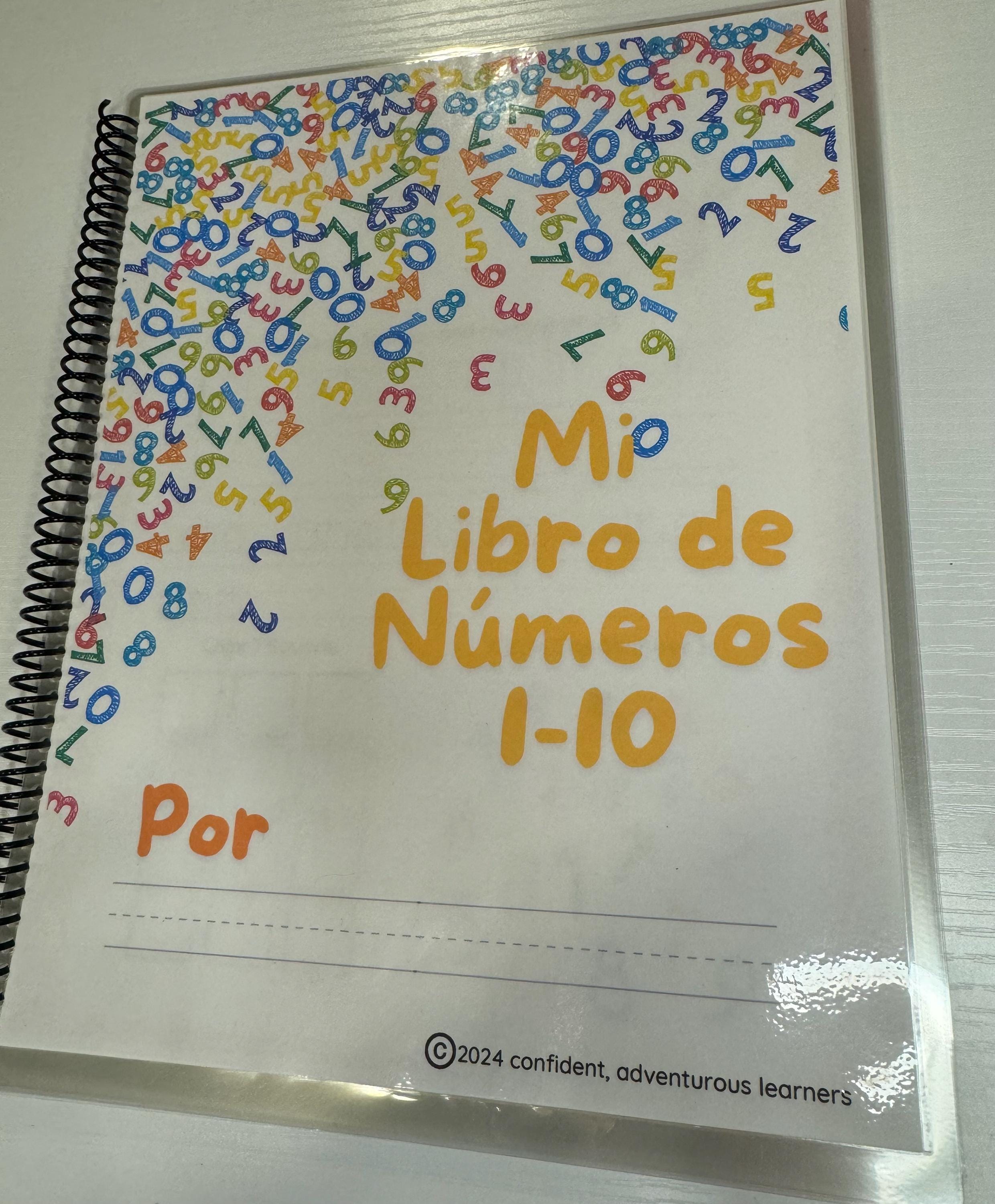 Mi Libro De Números Spanish Numbers Números 1-10 Math Preschool ...