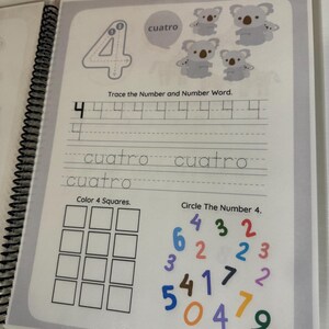 Mi Libro De Números Spanish Numbers Números 1-10 Math Preschool ...