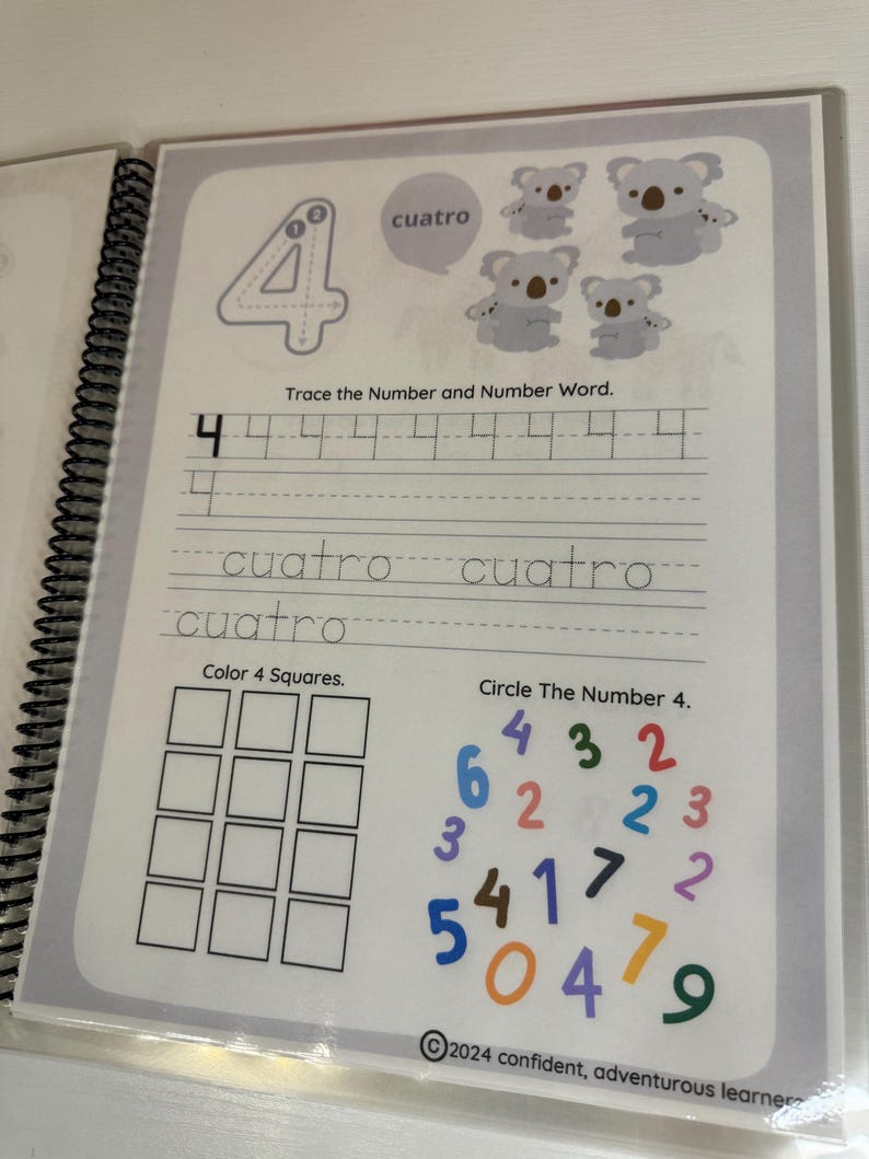 Mi Libro De Números Spanish Numbers Números 1-10 Math Preschool ...