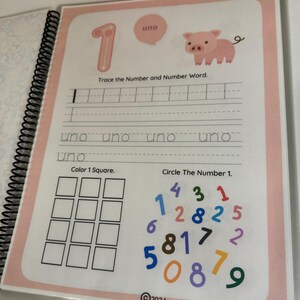Mi Libro De Números Spanish Numbers Números 1-10 Math Preschool ...