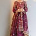 Pakistani Indian Wedding Dress Plum Mehndi Wear Suit Organza Handmade ...