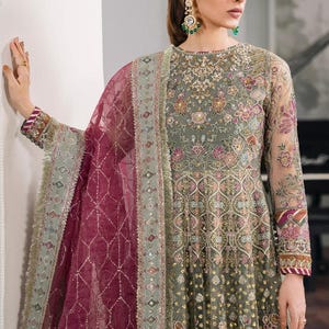 Stitch Pakistani Indian Wedding Dresses Mehndi Nikkah Wear Guest Suit ...