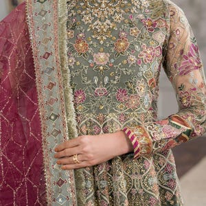 Stitch Pakistani Indian Wedding Dresses Mehndi Nikkah Wear Guest Suit ...