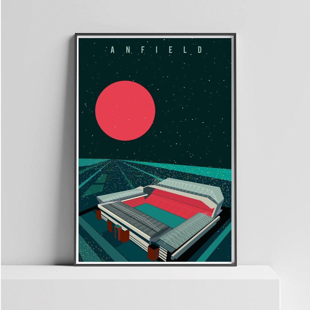 Liverpool Poster Anfield Stadium Football Poster Stadium Poster ...