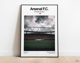 Arsenal Poster | Emirates Stadium Football Poster | Stadium Poster ...