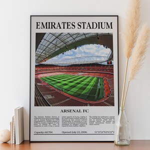 Arsenal Poster | Emirates Stadium Football Poster | Stadium Poster ...