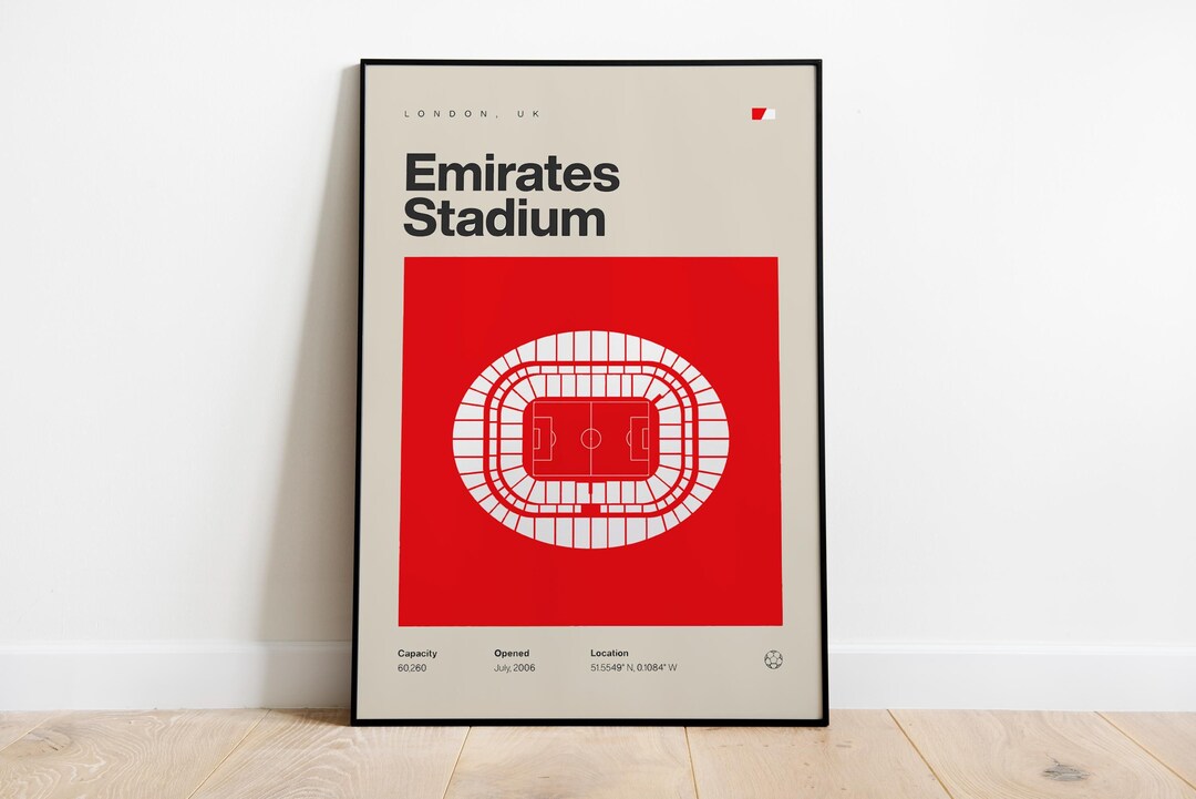 Arsenal Poster Emirates Stadium Football Poster Stadium Poster Football ...