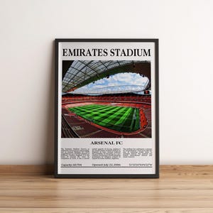 Arsenal Poster | Emirates Stadium Football Poster | Stadium Poster ...
