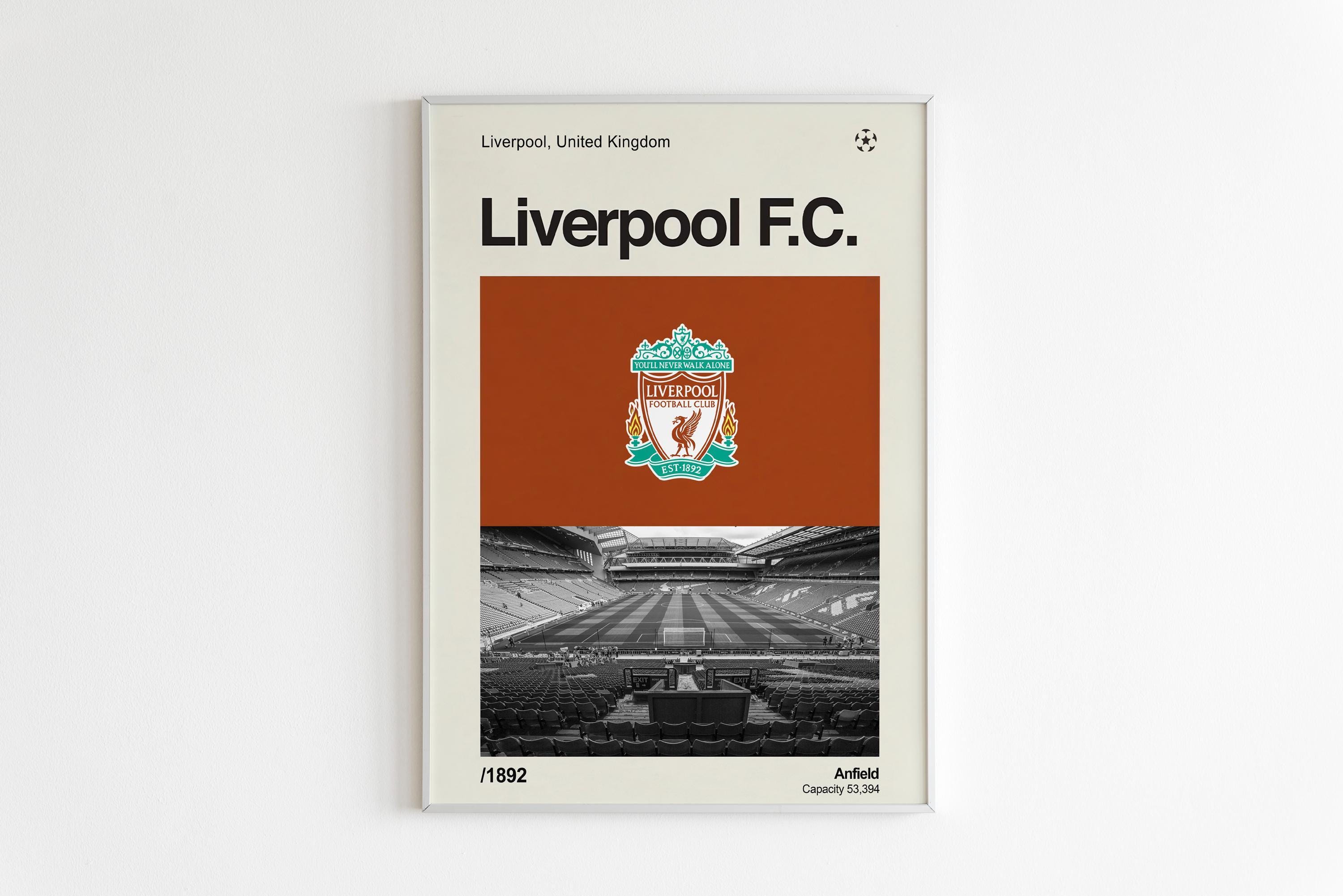 Liverpool Poster | Anfield Stadium Football Poster | Stadium Poster ...