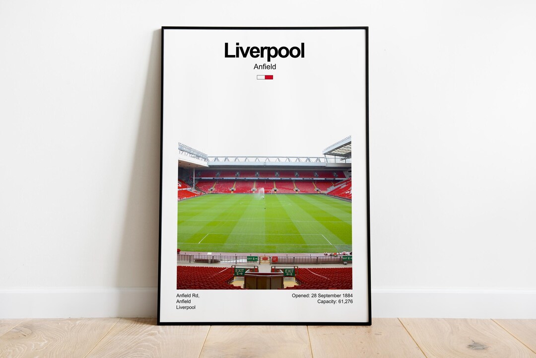 Liverpool Poster | Anfield Stadium Football Poster | Stadium Poster ...