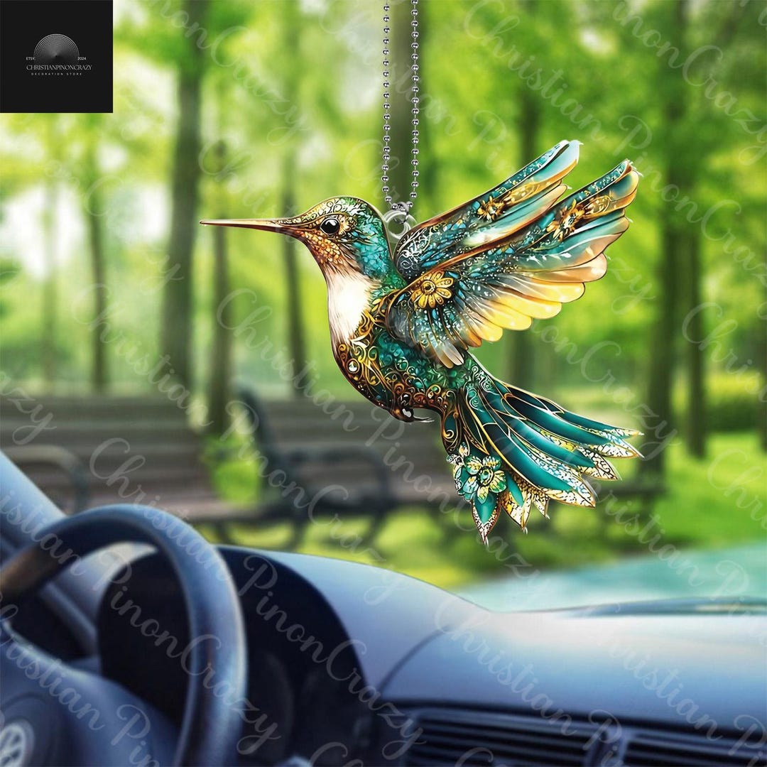 Beautiful Hummingbird Pendant, Car Rearview Mirror Pendant, Hummingbird ...