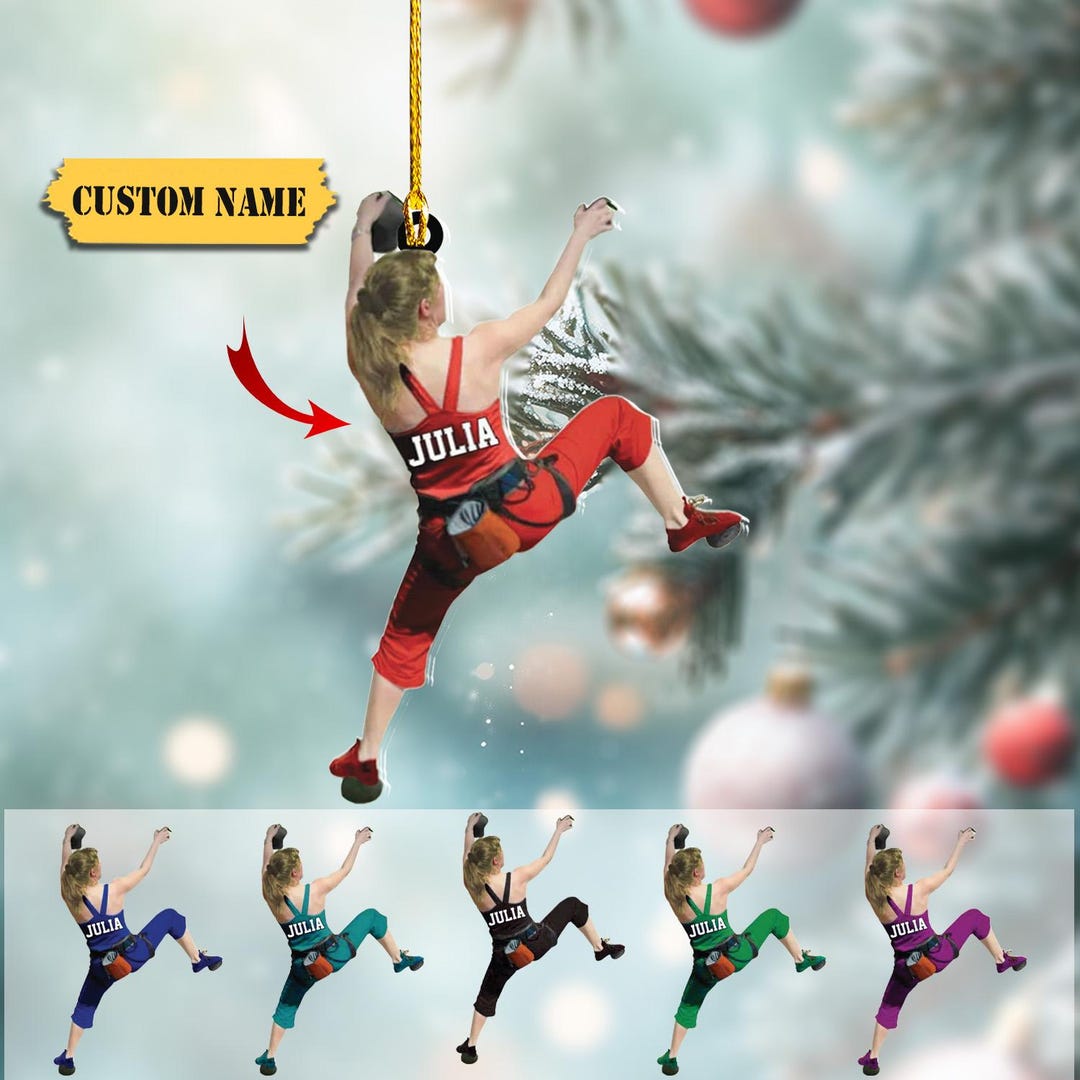 Home Design Personalized Rock Climbing Ornaments Acrylic Custom ...