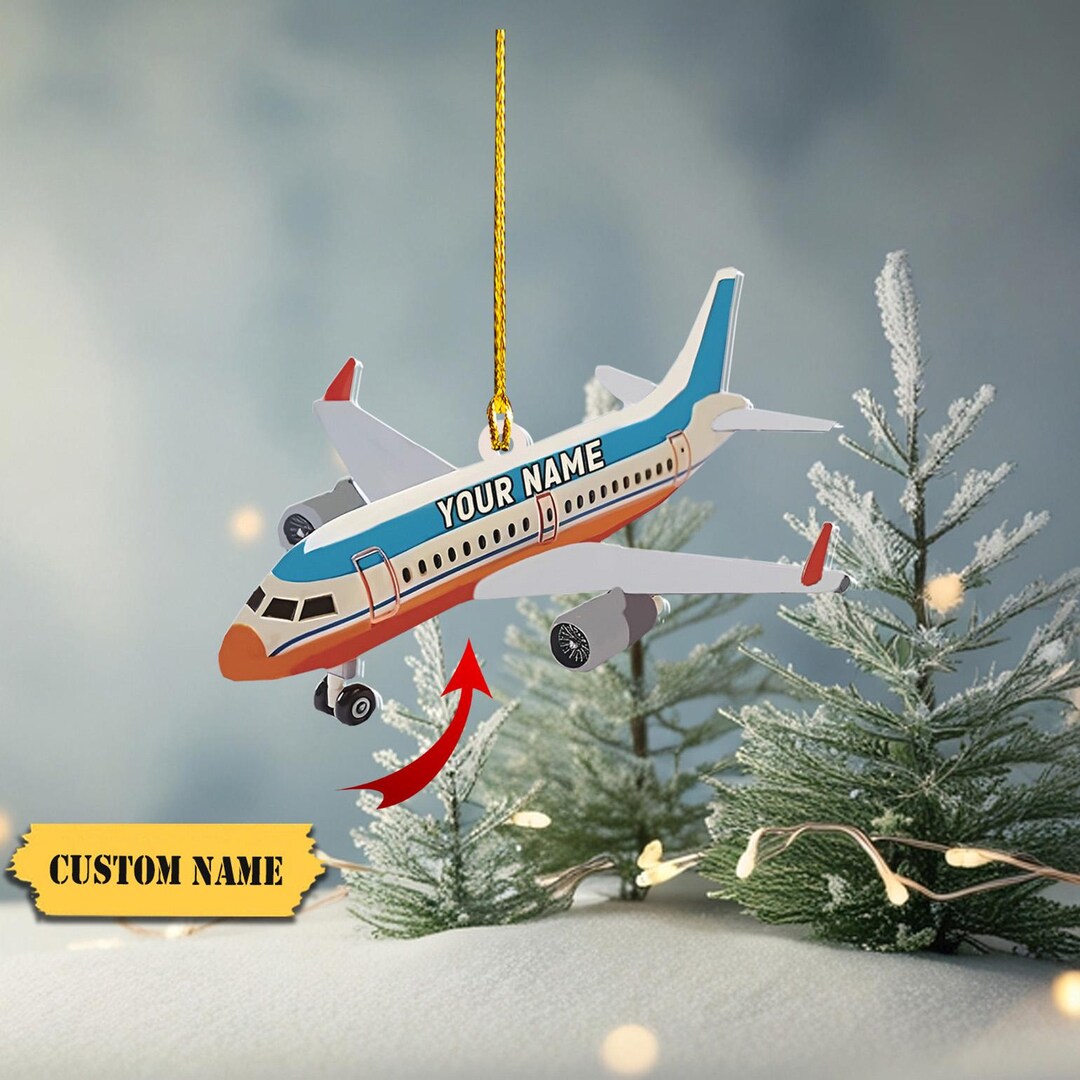 Personalized Airplane Ornaments for Christmas, Airplane Christmas ...