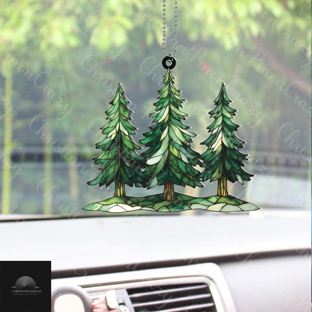 2D Acrylic Evergreen Trees Hanging, Perfect for Adding a Serene and ...