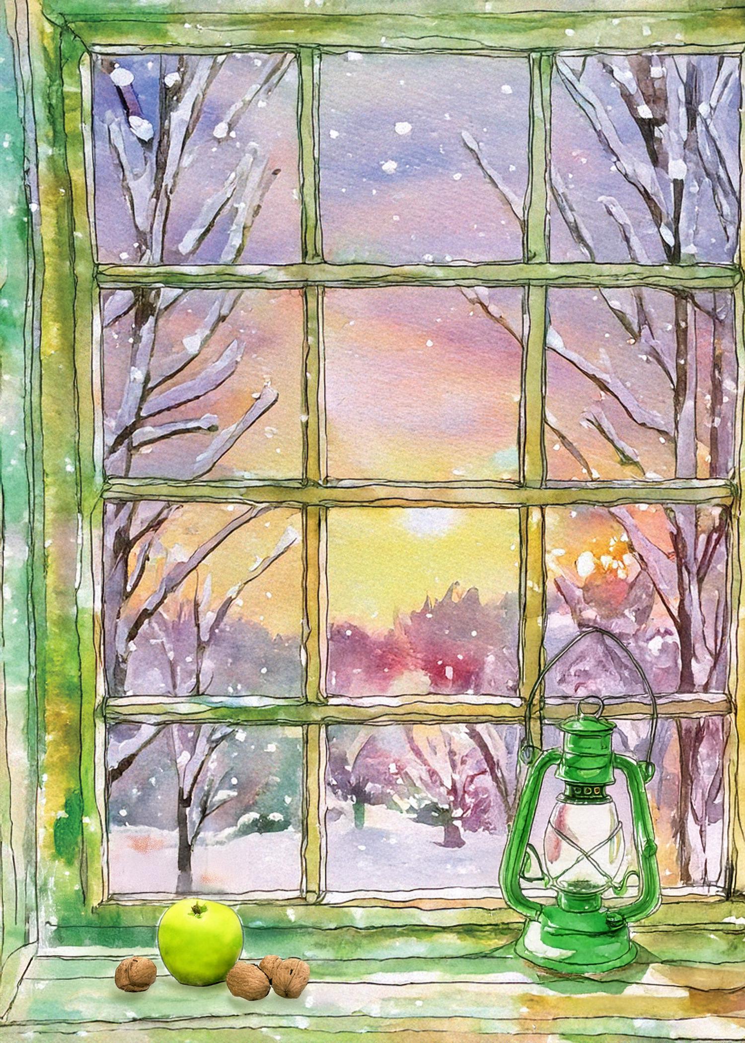 Art Greeting Card Sets of 10 , Nature Greetings Cards, Modern Painting ...