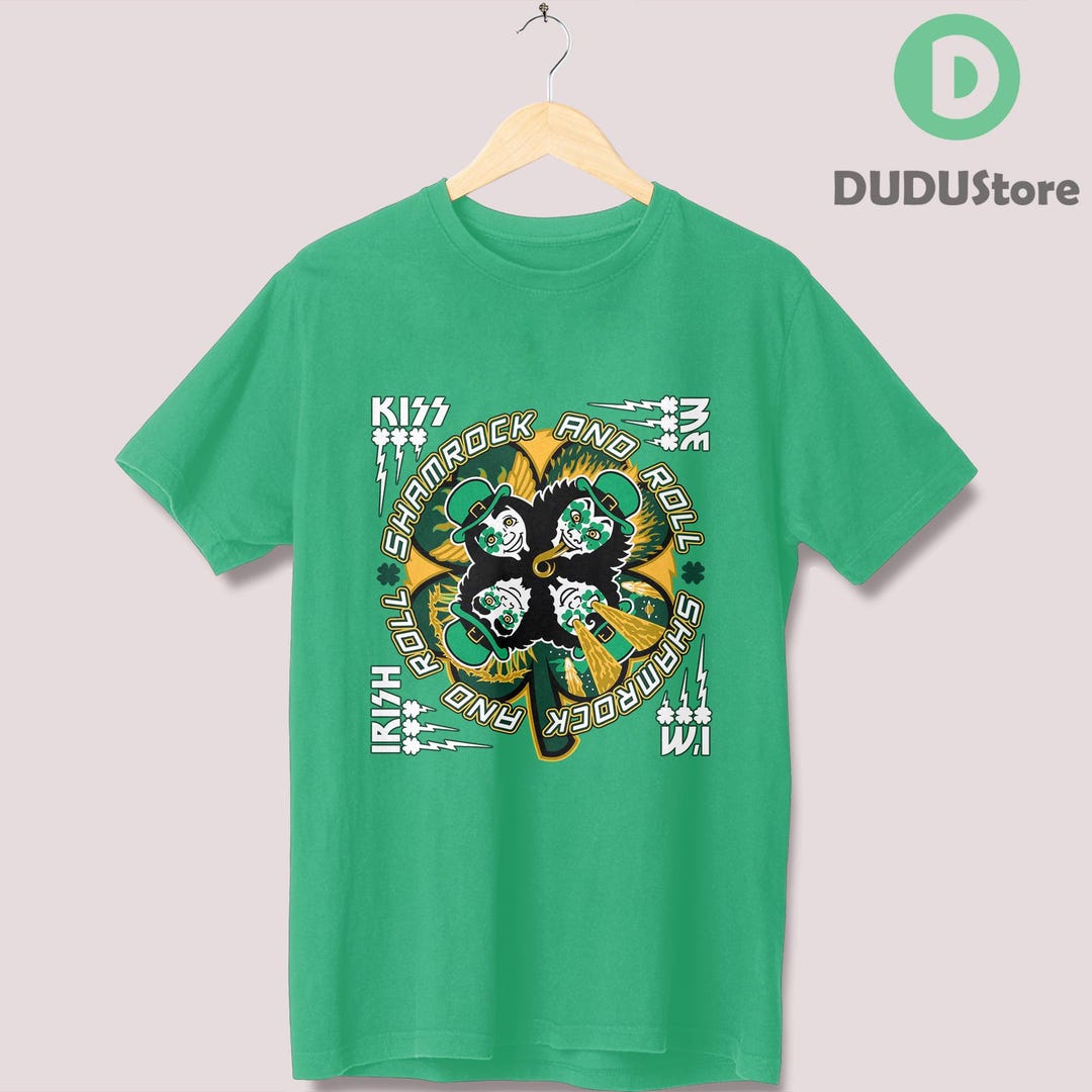 Funny Kiss Band Shamrock St. Patrick's Day Irish T-shirt Sweatshirt ...