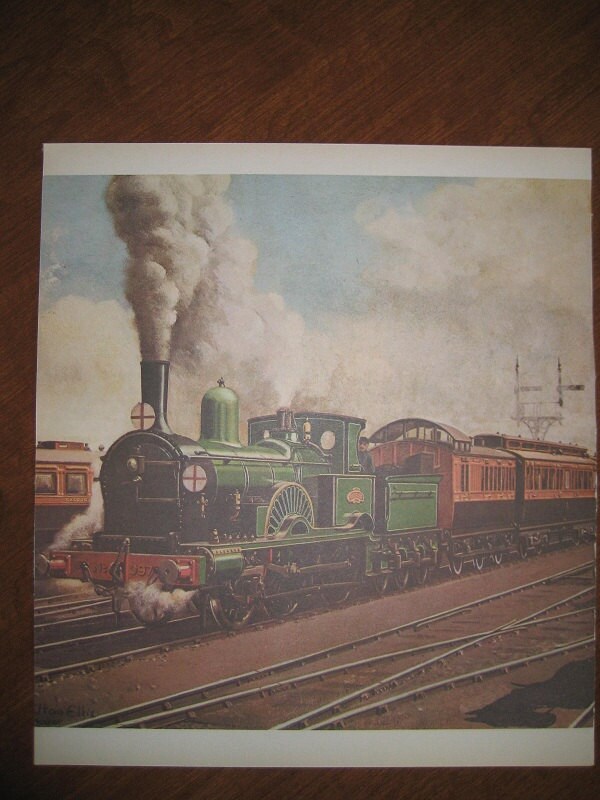 Train Print in Color - Etsy