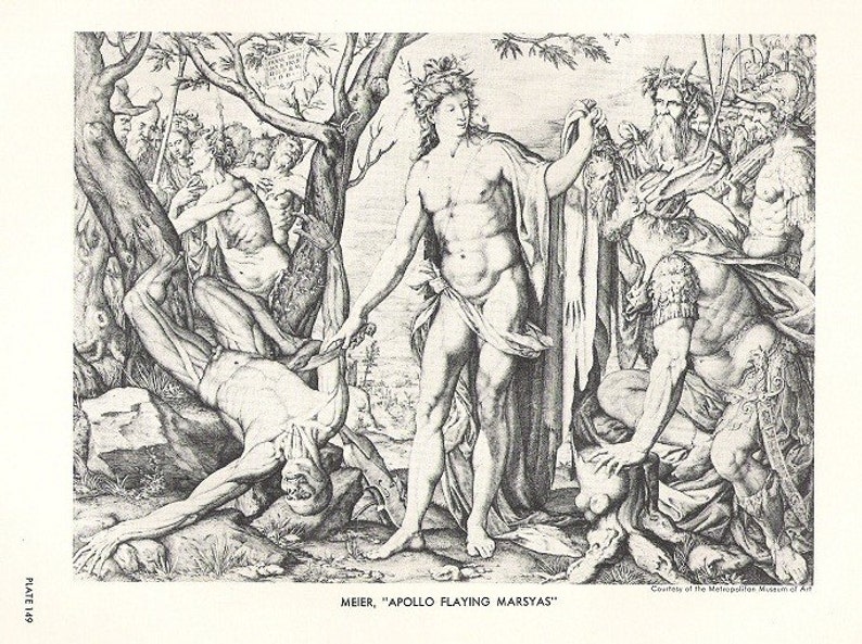 Old Art Prints Apolla Flaying Marsyas and the Dead Christ 1 - Etsy