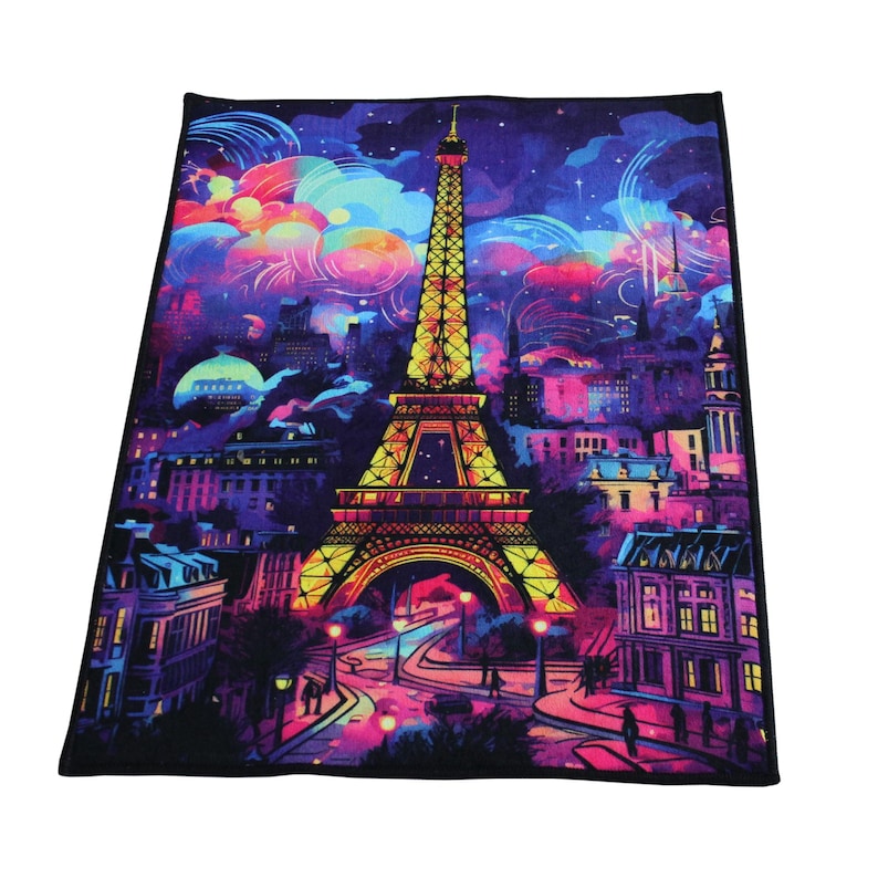 Futuristic Rug, Aurora City Rug, Sci-fi Urban Rug, Northern Lights Rug ...