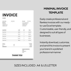 Invoice Template | Professional Invoice | Business Template | Microsoft ...