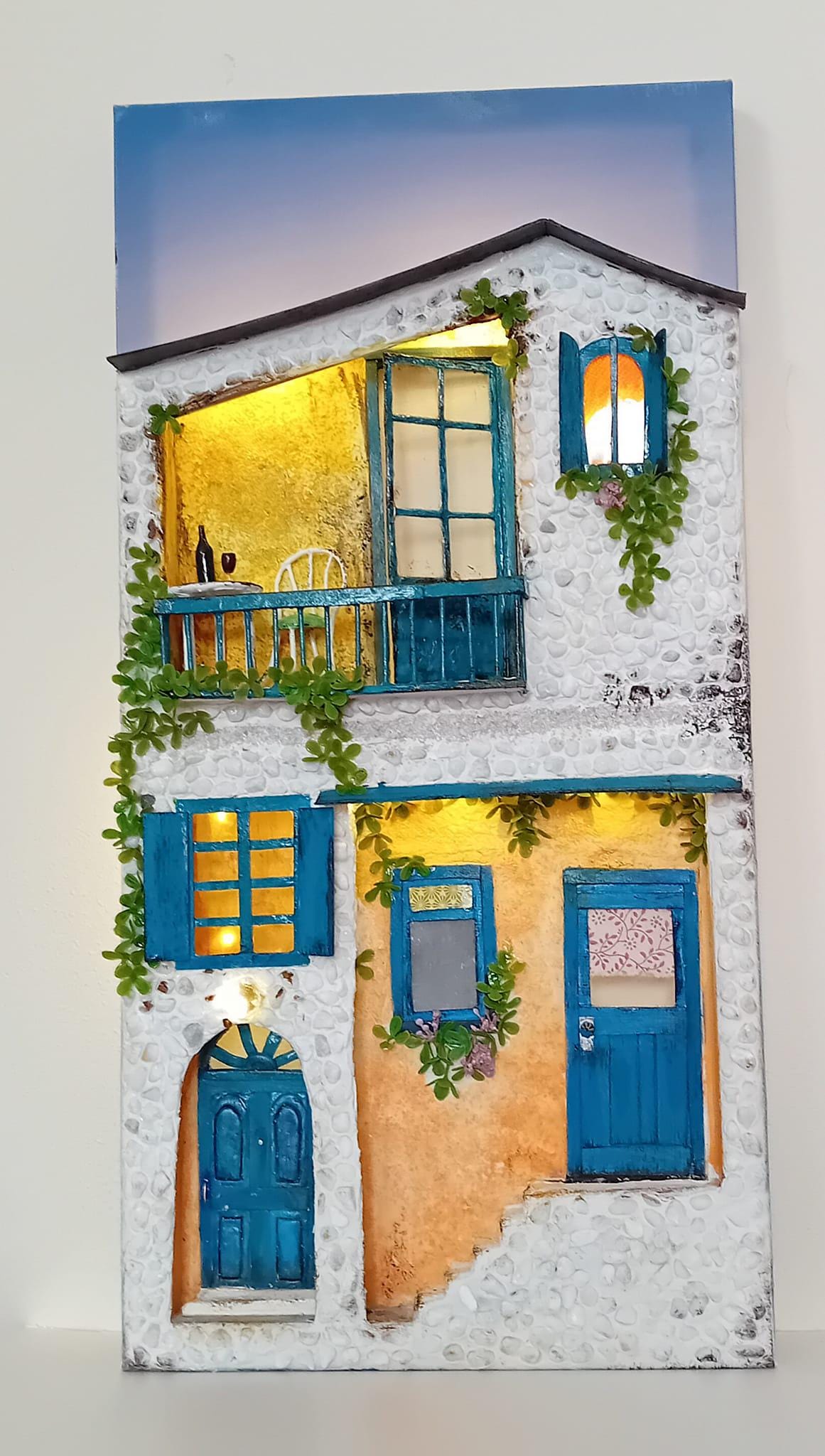 Mediterranean House Diorama - Etsy