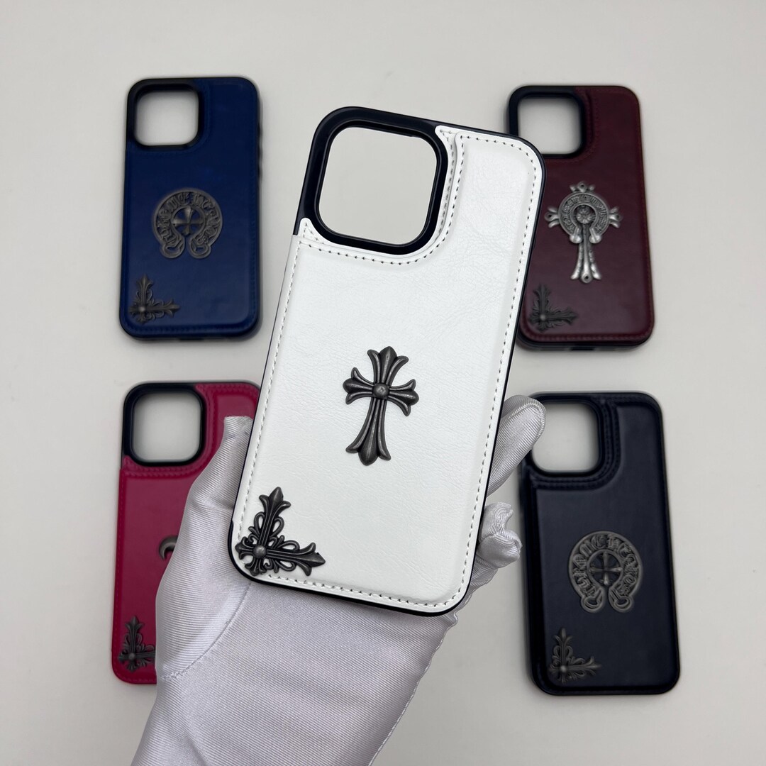 Cross Iris 3D Patterns Metal Y2K Opium Design Phone Case With Card Bag ...