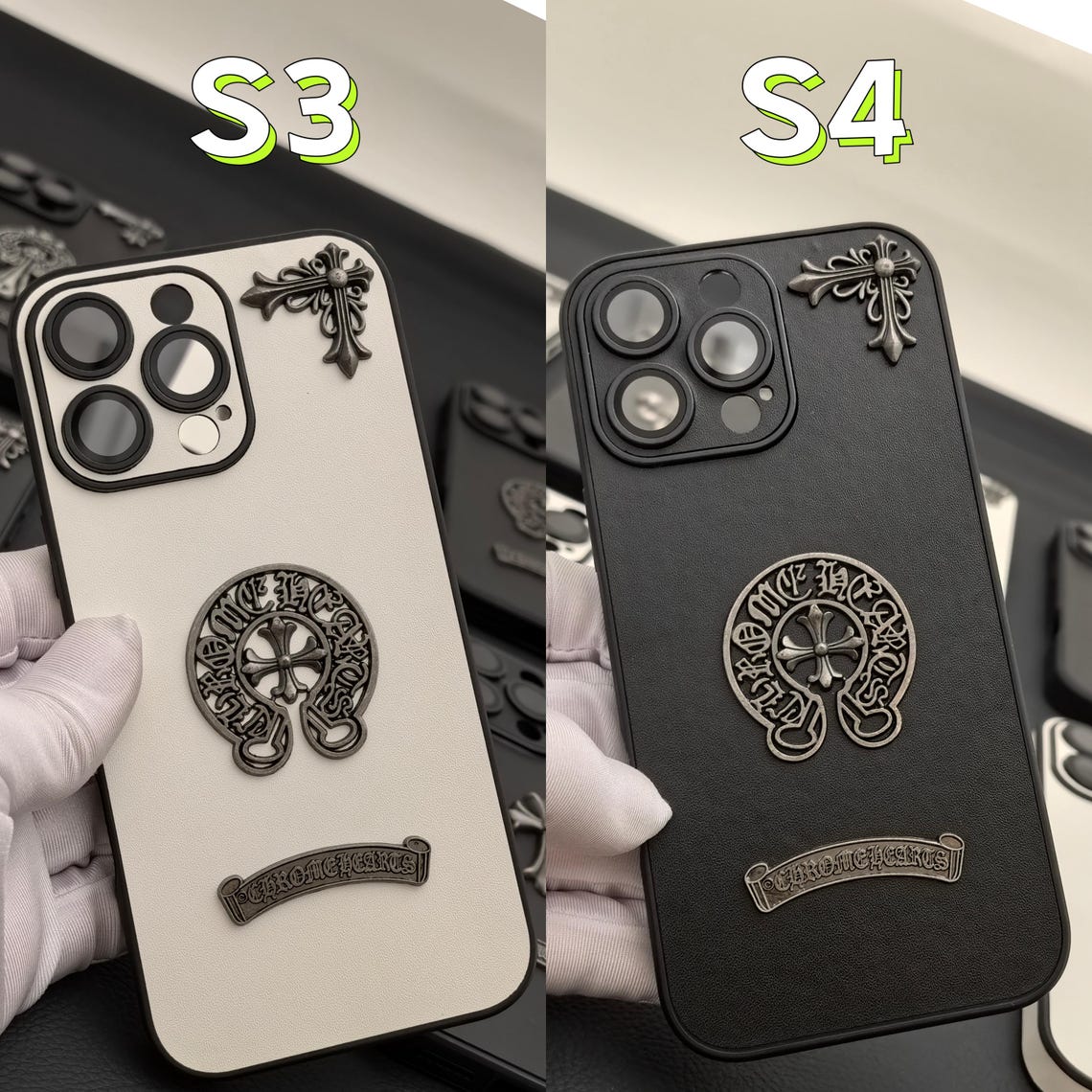 Handmade 3D Patterns Y2K Opium Design Metal Cross Phone Case iPhone 17 ...