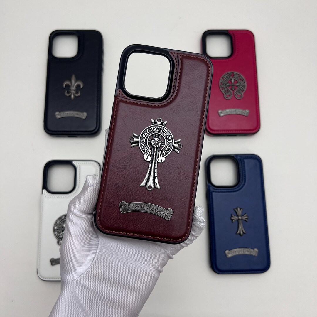 Opium Cross Chapter Iris Handmade Leather With Card Bag Phone Case Men ...