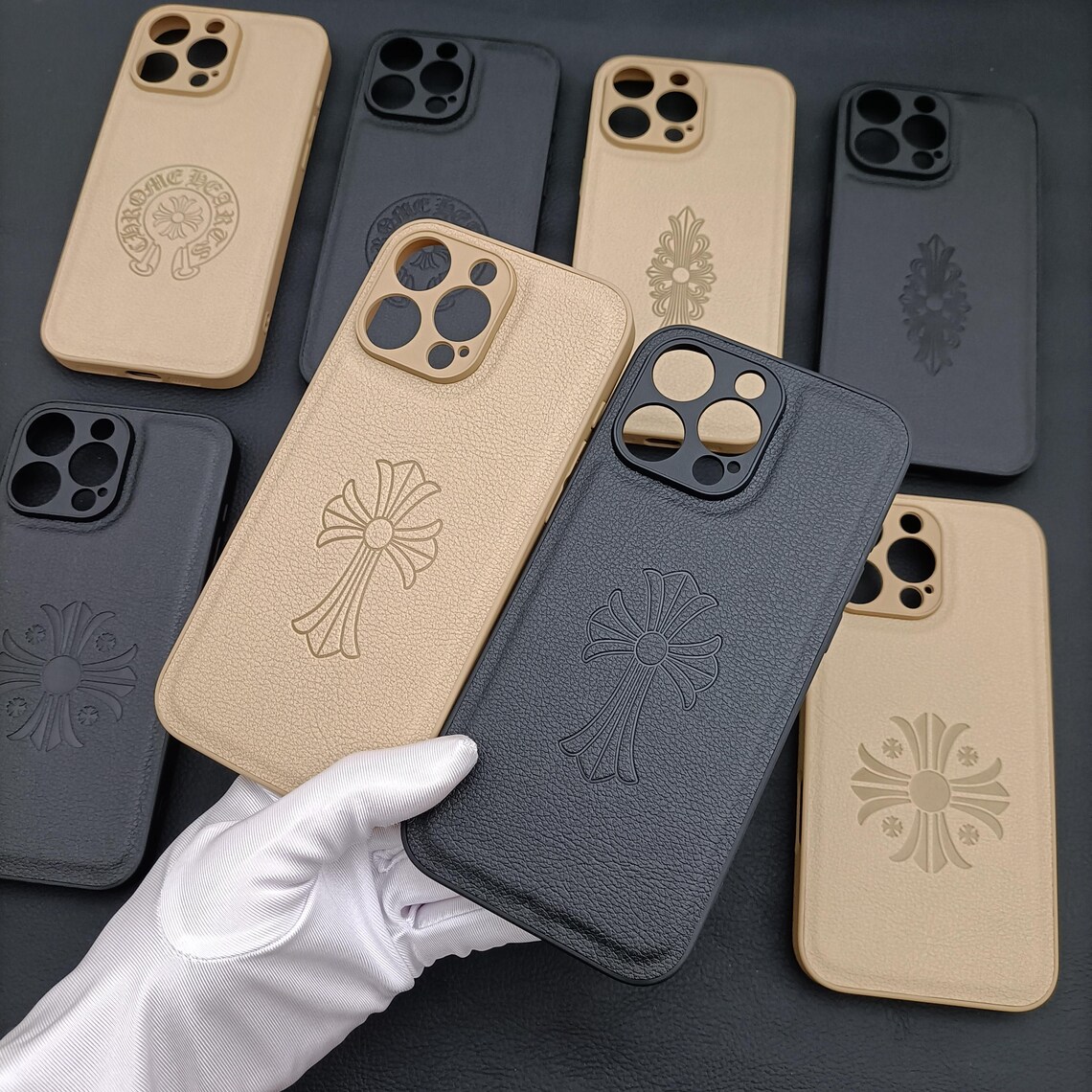 Gothic Iris Leather Phone Case Men Woman Couple Neutral Iphone16 15 14 ...