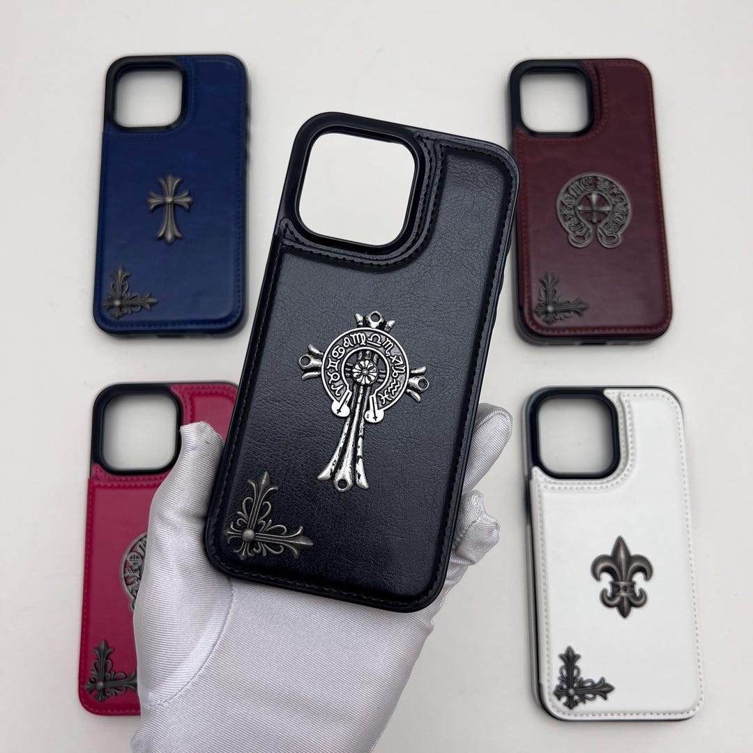 With Card Bag Opium Cross Chapter Iris Handmade Leather Phone Case Men ...