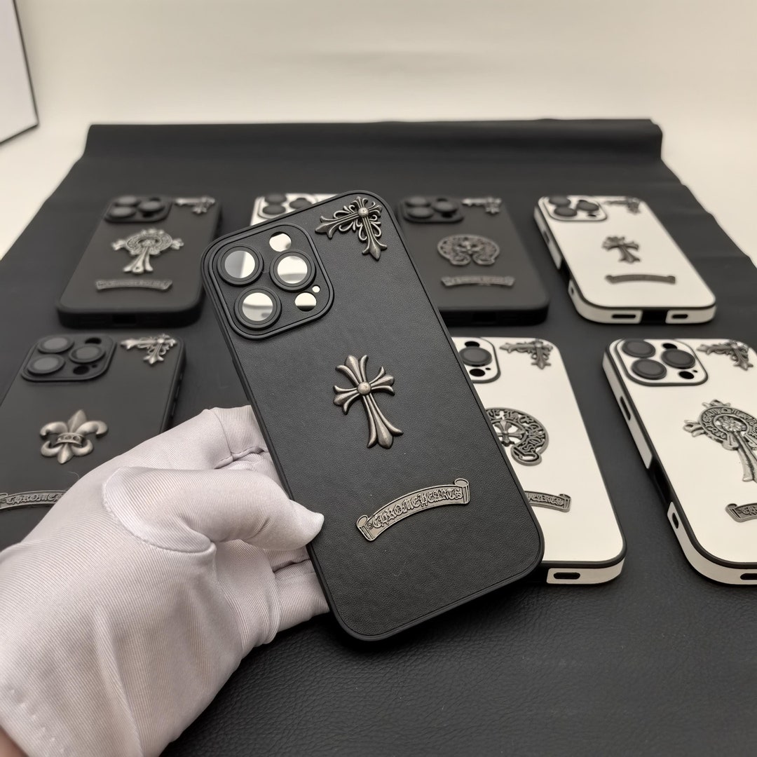 Cross Iris 3D Patterns Metal Y2K Opium Design Phone Case iPhone 16,15 ...