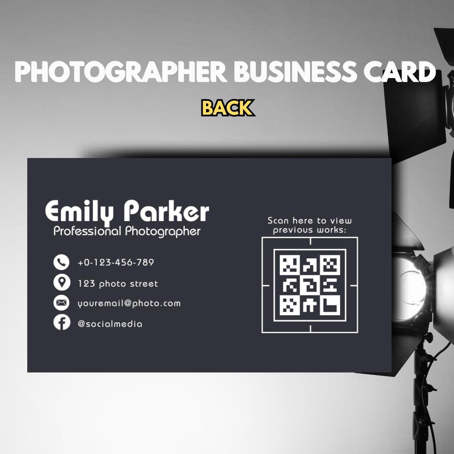 Photographer Business Card Template, Wedding Photographer Professional ...
