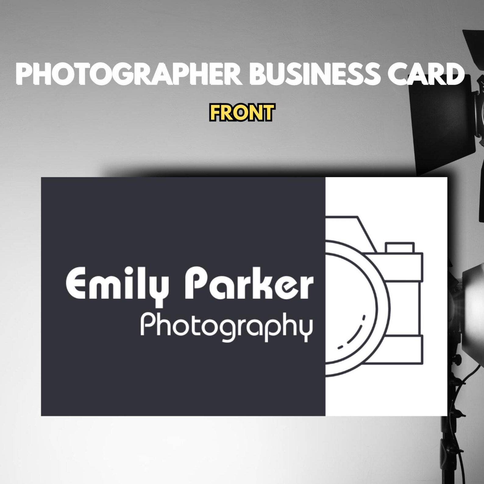 Photographer Business Card Template, Wedding Photographer Professional Card, Photo Studio Card ...