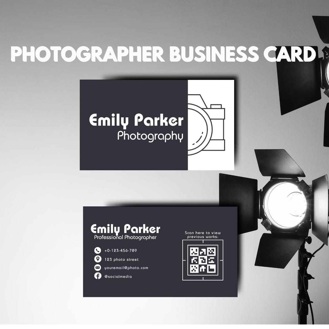 Photographer Business Card Template, Wedding Photographer Professional ...