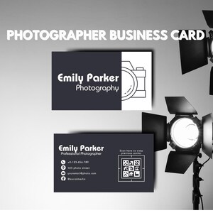 Photographer Business Card Template, Wedding Photographer Professional ...
