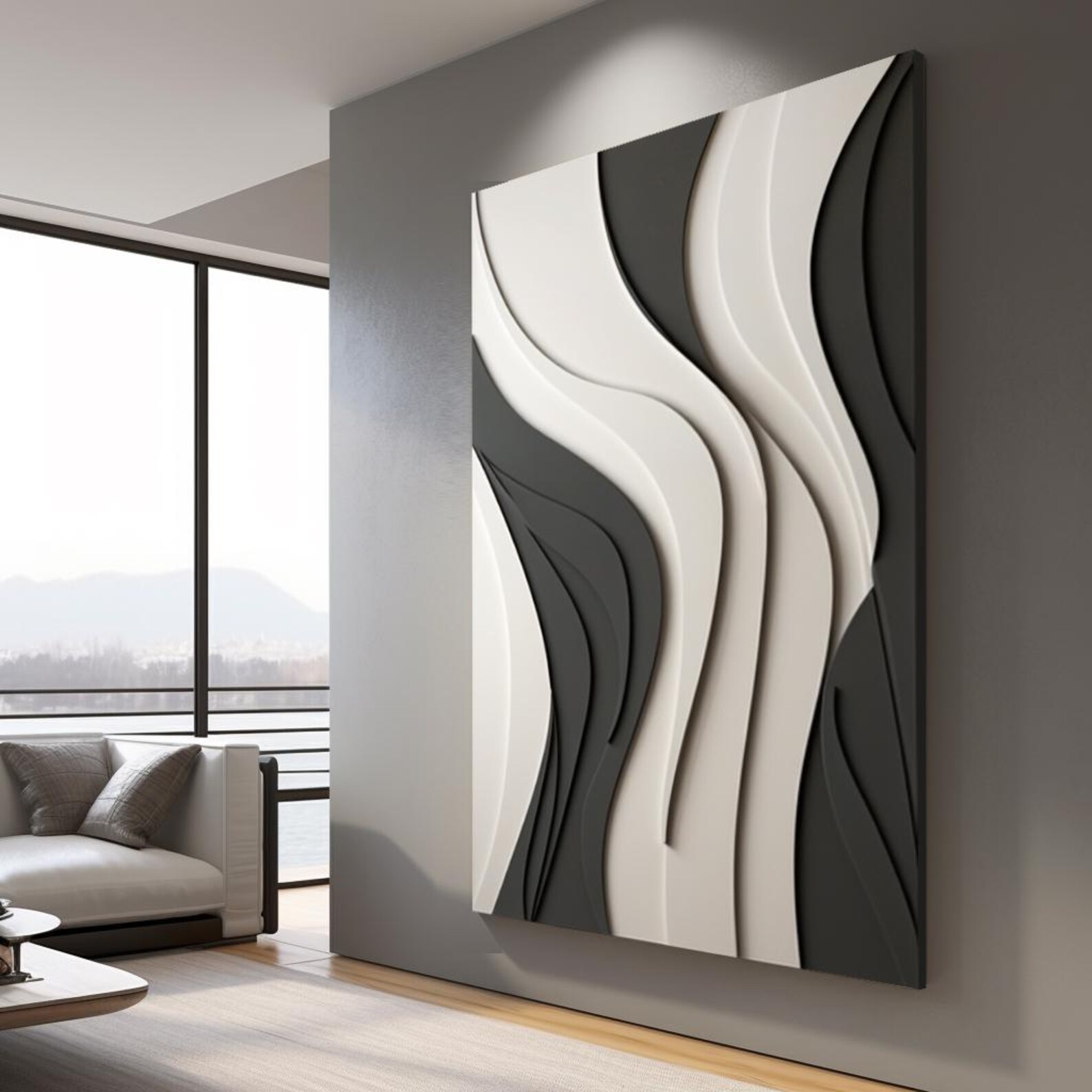 Abstract Wall Decor, Rustic Wood Art, Wall Decoration, 3d Wall Sculpt ...